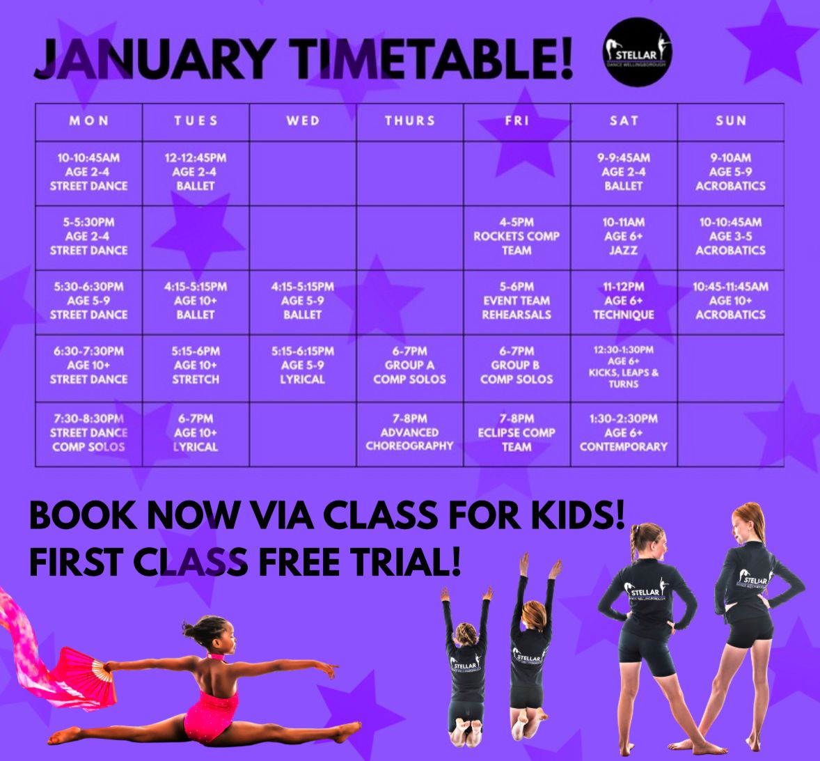 Timetable - Stellar Dance Wellingborough